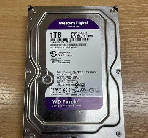 Жесткий диск WD Purple WD10purz 1тб