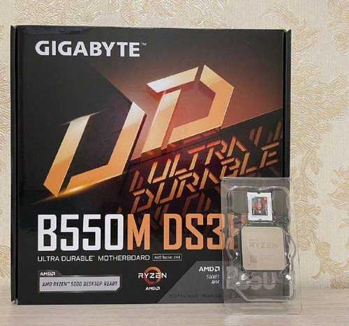 Комплект Ryzen 5 5600   gigabyte B550M DS3H