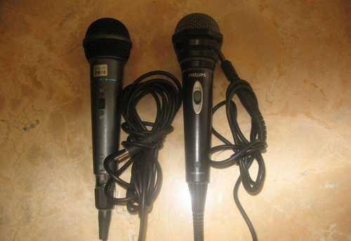 Микрофоны два шт. для караоке проводной