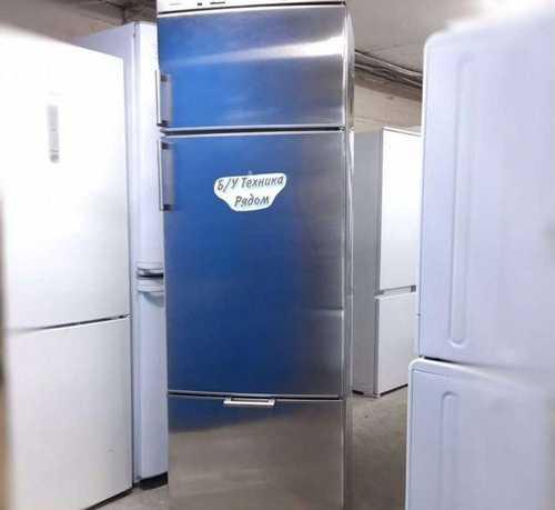 Холодильник Siemens 3х камерный бу металлик 195см