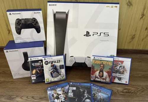 Sony playstation 5 ps5 Ростест гарантия+чек+игры