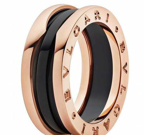 Кольцо Bvlgari B.Zero1 Black Ceramic Rose Gold 347046