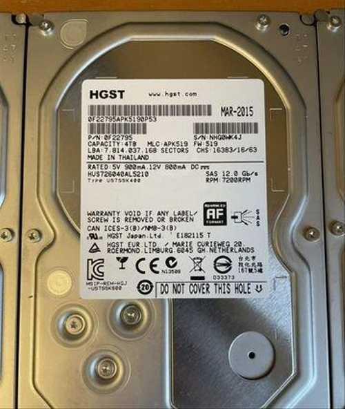 HDD SAS Hgst Ultrastar 7k6000 для Романа