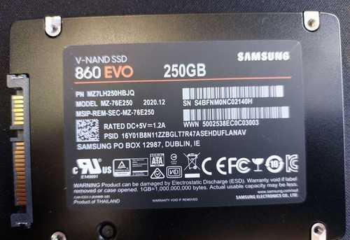 Жесткий диск SSD 250гб