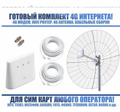 Комплект Усиления 4G Интернета ZTE 293N Vika-27