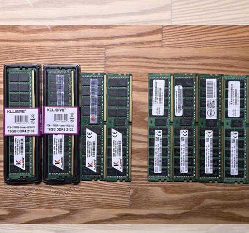 Серверная ECC память ddr4 Hynix и Kllisre 16Gb*8