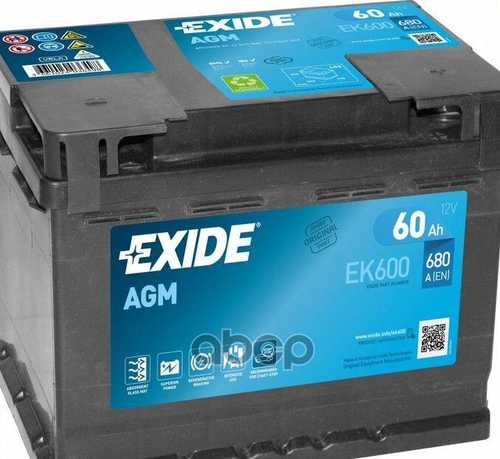 Exide EK600 AGM аккумуляторная батарея 19.5/17