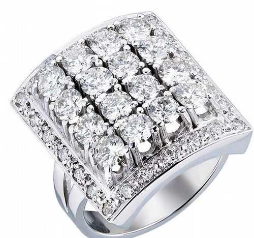 Кольцо 3,46 ct Round Cut Diamonds & White Gold
