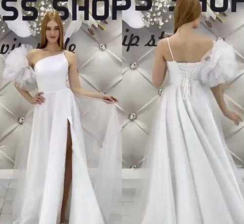 Новое мерцающее свадебное платье. 46-48