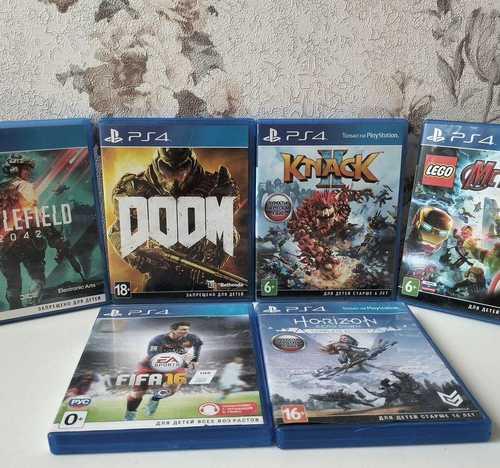 PS4 Horizon/ Fifa/ Lego/ Battlefield/ Doom/ Knack