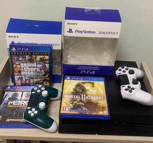 Sony playstation 4 ps4 slim 500gb с играми