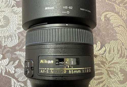 Объектив nikon AF-S 85mm f 1.8g