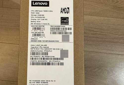 Lenovo Yoga Slim7 Pro (3.2 8Core 16GB 512SSD новый