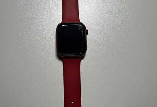 Часы apple watch 7 45 mm red