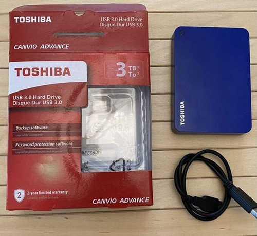 HDD Toshiba Advance usb 3.0 3Tb (синий)