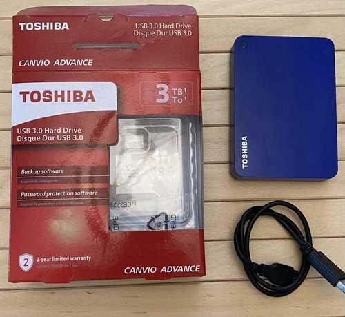 HDD Toshiba Advance usb 3.0 3Tb (синий)