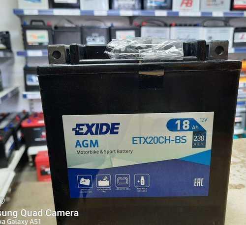 Акб для квадроцикла 18Ач Exide AGM ETX20CH-BS