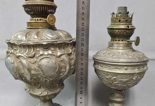 Старинная керосиновая лампа барокко Царизм 19 век