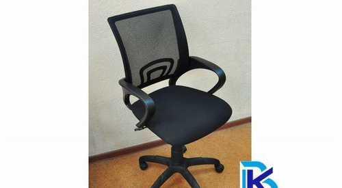 Офисное кресло "Поло", ткань и сетка Чёрная