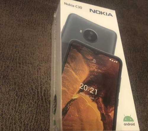 Новый смартфон Nokia C30 3/64GB Зеленый