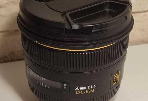 Объектив Sigma 50mm 1.4 HSM Canon EF