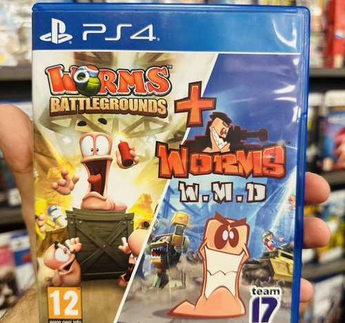 Игра Worms Battlegrounds & Worms WMD - Double