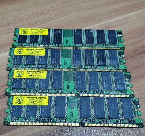 Оперативная память DDR1 1gb х 4шт