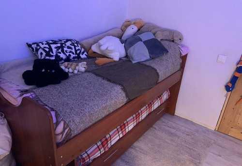 Двухярусная выдвижная кровать для детей