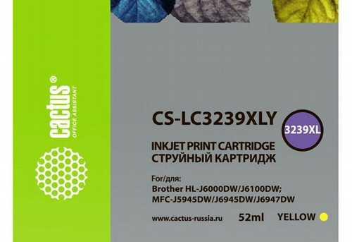 Картридж струйный Cactus CS-LC3239XLY желтый (52мл