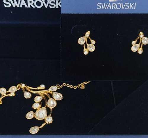 Комплект ожерелье и серьги Swarovski