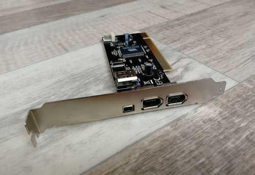 PCI-контроллер VIA6306 ieee1394 3+1port (новый)