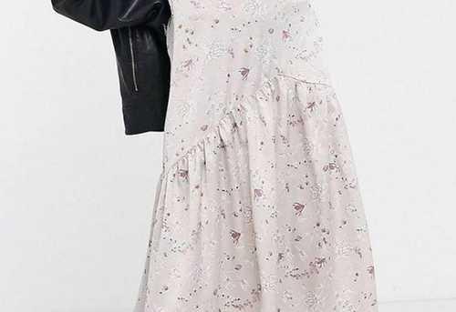 Платье миди с цветочным принтом Vila