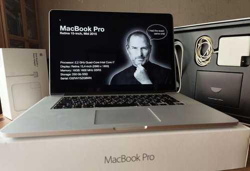 Macbook Pro 15 mid 2015 (256/16/новый аккумулятор)