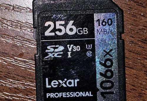 Карта памяти Lexar sdxc 256GB Professional 1066x 4