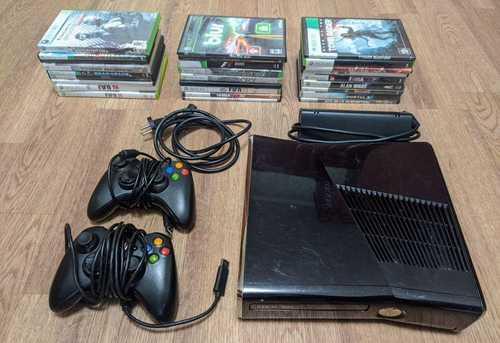 Xbox 360 Slim LT 3.0 250gb + 24 игры