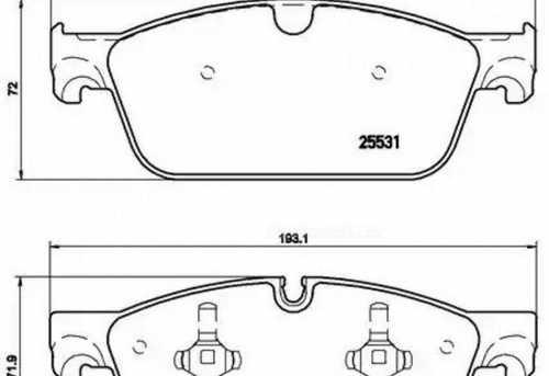 Brembo P 50 102 Колодки тормозные дисковые перед