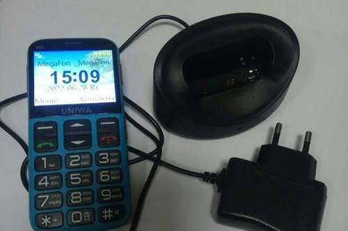 Uniwa v808G кнопочный телефон с заряд. подставкой