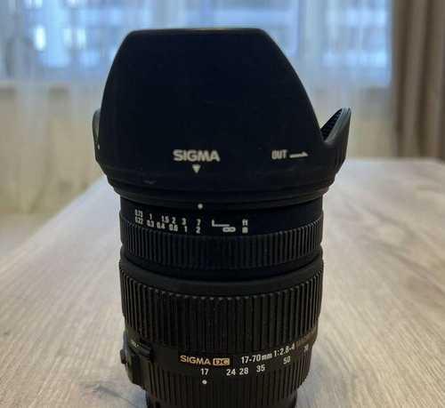 Объектив Sigma AF 17-70 mm F2.8-4.5 DC for Sony