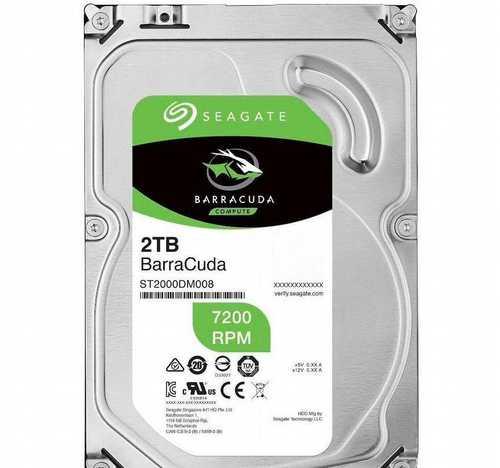 2 тб Жесткий диск Seagate BarraCuda ST2000DM008
