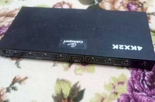 Разветвитель hdmi splitter 1x8hdmi сплитер