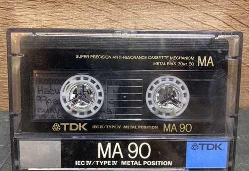 Аудиокассета TDK MA 90 метал тип 4 (615)