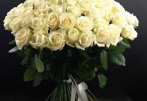 Роза Мондиаль белая Эквадор от 60 см доставка