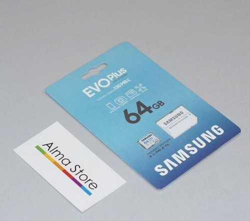 Карта памяти MicroSD Samsung EVO Plus 64GB U1