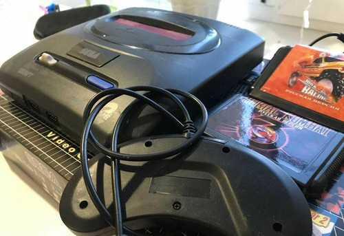 Игровая приставка Sega megadrive 2, с картриджами