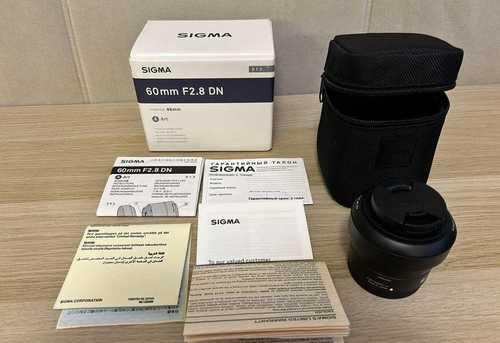 Объектив Sigma Art 60 mm 2.8 Sony E