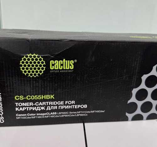 Картридж лазерный Cactus CS-C055HBK черный Canon