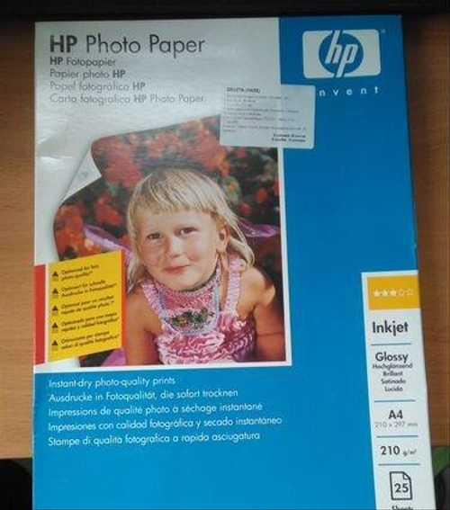 Глянцевая фотобумага,HP Glossy Paper, A4, Q5437A