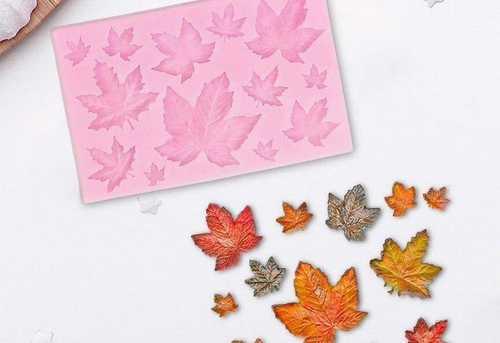 Силиконовый молд Доляна «Листья», 9,56,3 см, цвет