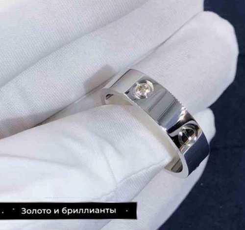 Cartier золотое кольцо 0.22ct