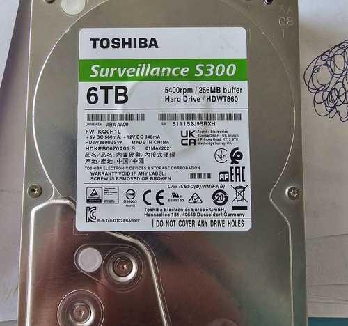 Жесткий диск toshiba S300 6 TB